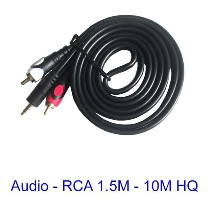 Jual KABEL AUDIO - RCA HQ 10M / Kabel Audio jack 3.5 to RCA 2 HQ 10 ...
