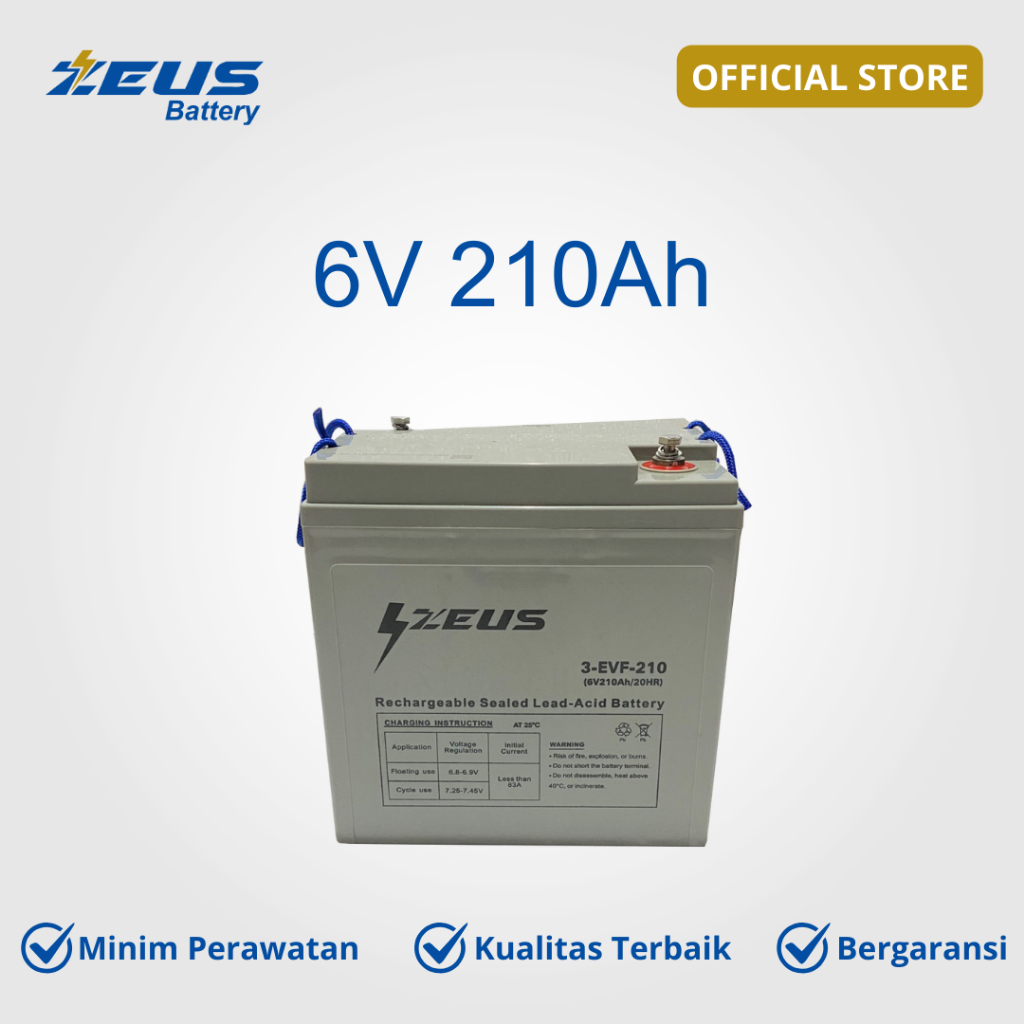 Jual Aki genset zeus 6Volt 210ah 3 EVF 210 VRLA 6v 210ah | Shopee Indonesia