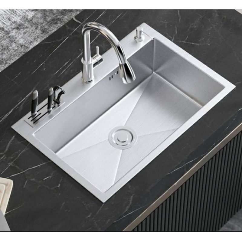 Jual KITCHEN SINK 7545 SATIN BAK CUCI PIRING STAINLESS | Shopee Indonesia