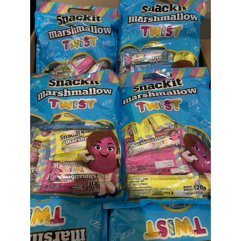 Jual MARSHMALLOW MINI TWIST SNACK IT 1PACK ISI 24pcs | Shopee Indonesia