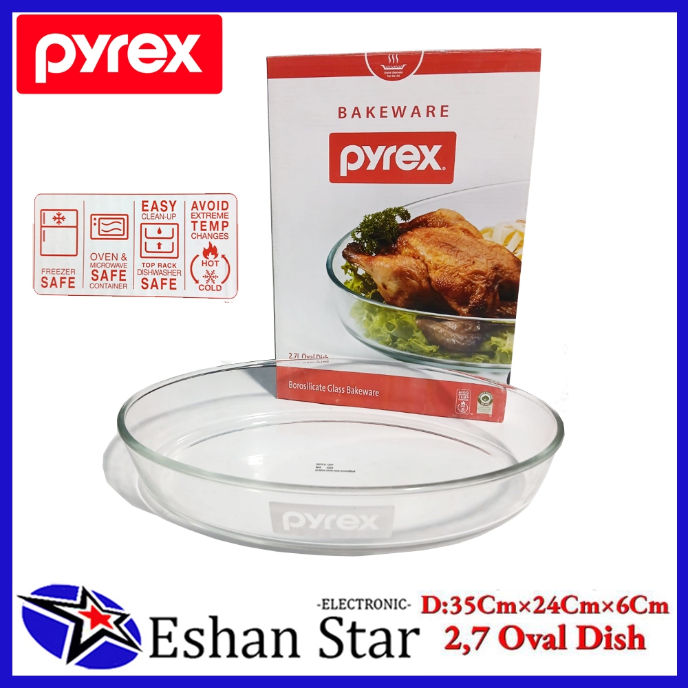 Jual Pyrex Loyang Baking Glass Bakeware Oval Dish 2.7L | Shopee Indonesia