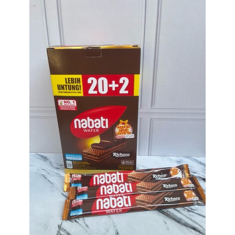 Jual NABATI WAFER 500 RASA COKELAT BOX ISI 20 + 2 PCS | Shopee Indonesia