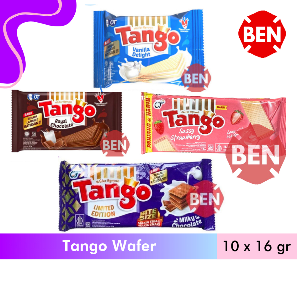 Jual Wafer Tango VANILLA DELIGHT / ROYAL CHOCOLATE / SASSY STRAWBERRY ...