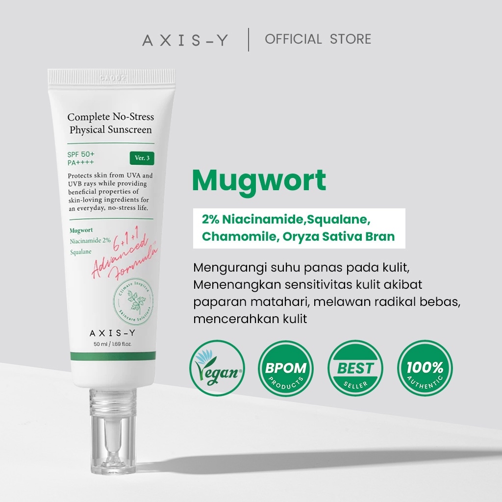 Jual [BPOM] AXIS-Y - Complete No-Stress Physical Sunscreen Version 3 ...