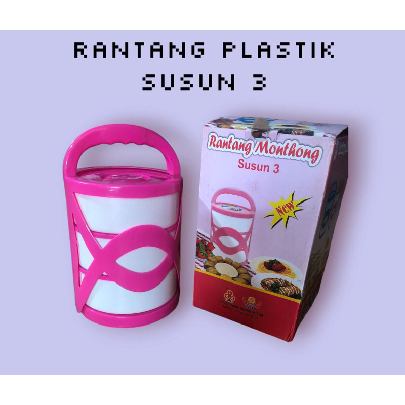 Jual rantang plastik / rantang susun 3 / rantang makanan | Shopee Indonesia