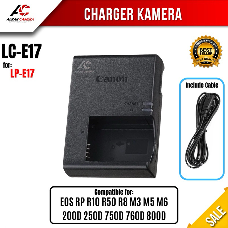 Jual Charger Canon LC-E17 untuk baterai LP-E17 Battery EOS RP R10 R50 ...