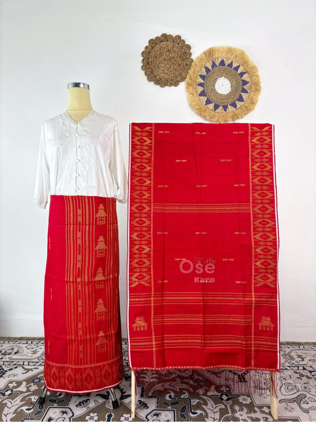 Jual Set uis nipes Rumah Adat Karo Merah | Shopee Indonesia