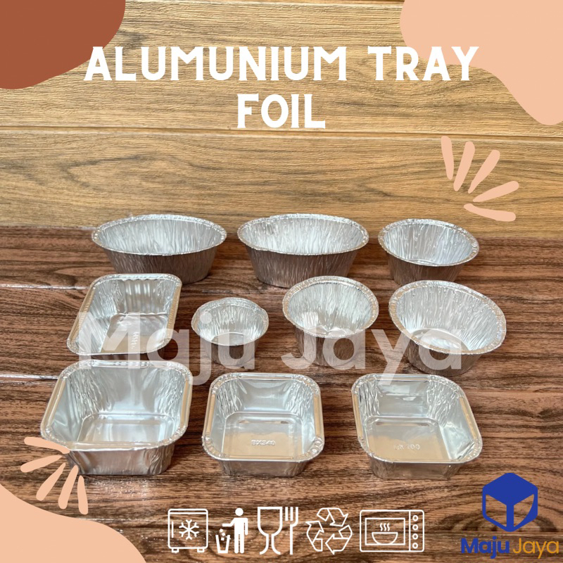 Jual Maju Jaya - [ECER] Alumunium Tray Foil / Alumunium Foil Cup Macaroni Pastel Schotel Bulat ...