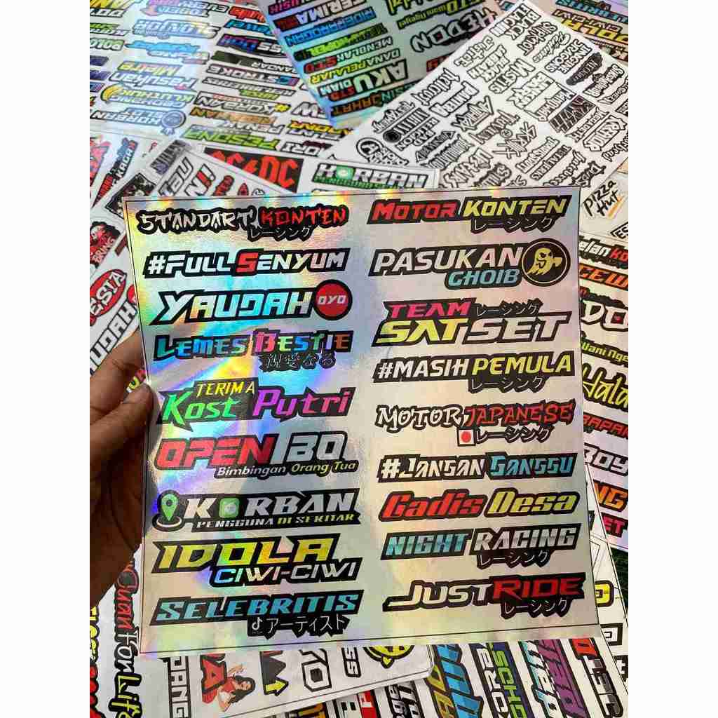 Jual STICKER PACK KATA KATA VIRAL GLOSSY / STICKER KATA-KATA TERBARU ...