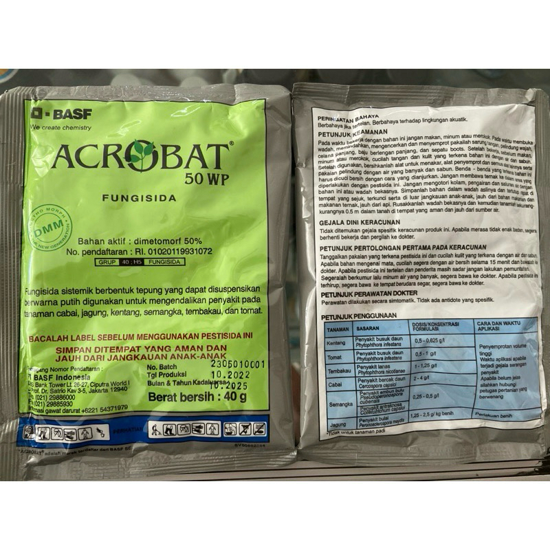 Jual Acrobat 50WP 40gr Fungisida Sistemik Untuk Perlakuan Benih dan ...