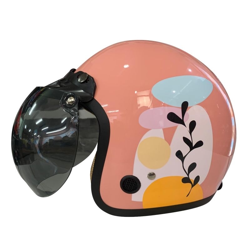 Jual Helm Bogo Retro ANT Camomileo Pink Glossy (Helm Kekinian) | Shopee ...