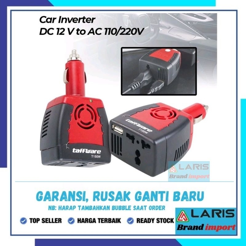 Jual Car Inverter DC 12V ke AC 220V 150W - EU Plug dan USB Charger 5V 0 ...