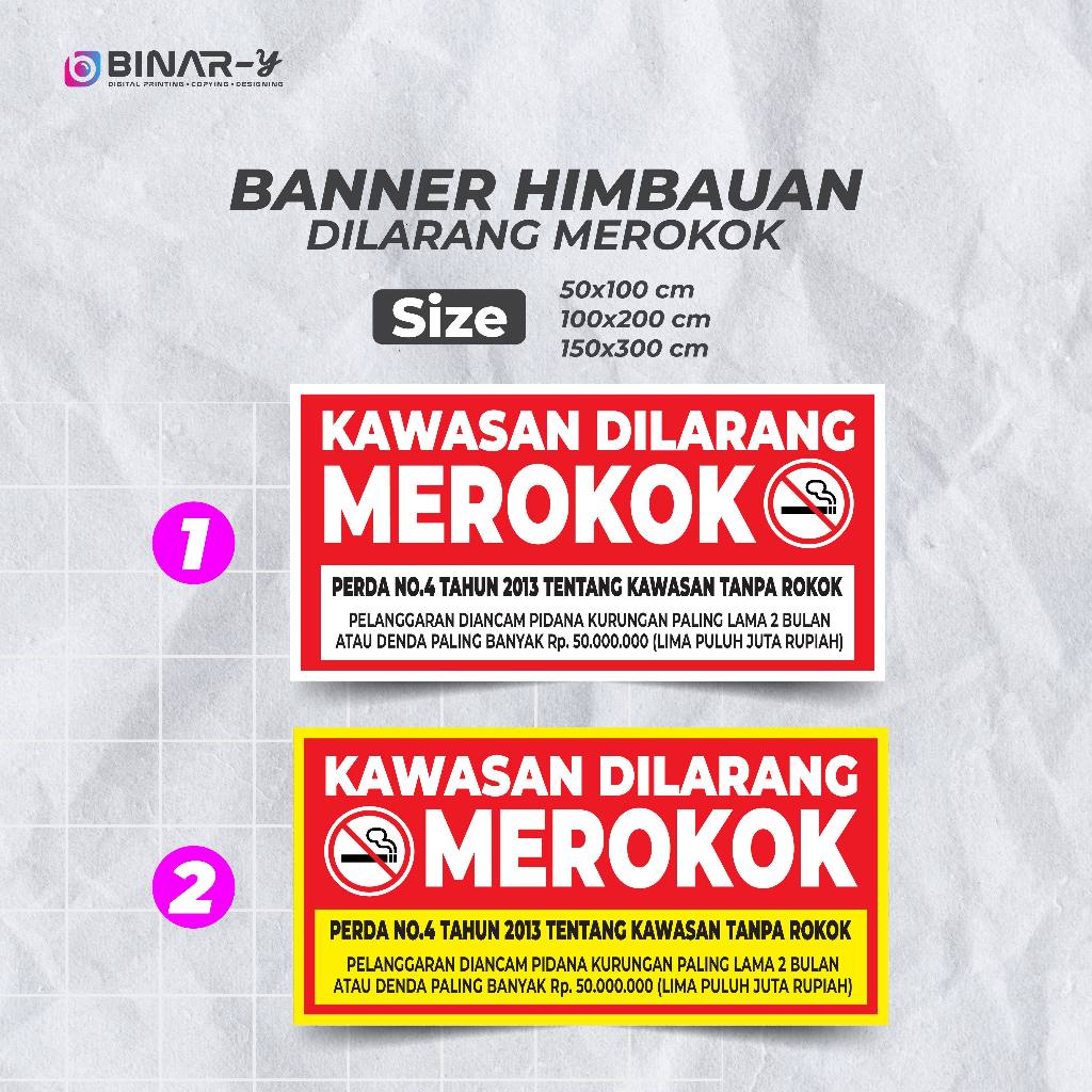Jual Spanduk Dilarang Merokok Hires | Shopee Indonesia