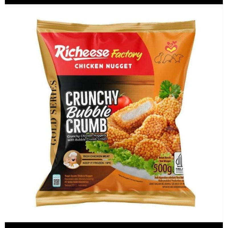 Jual Richeese factory Chiken Nugget Crunchy 500gr | Shopee Indonesia