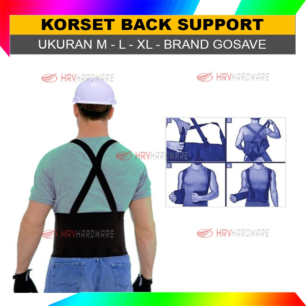 Jual Korset Back Support Belt Sabuk Penyangga Punggung Dan Perut Merk GOSAVE | Shopee Indonesia