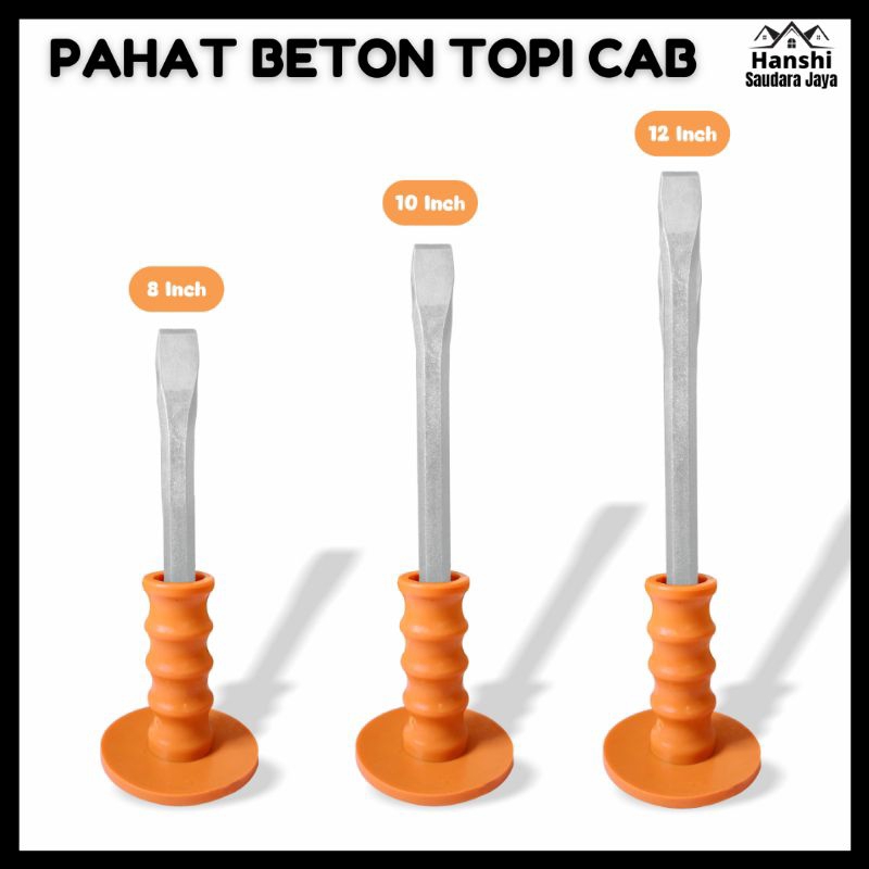 Jual Pahat Beton Batu Premium Bulat Gepeng Pipih 8" 10" 12" inch Pahat ...