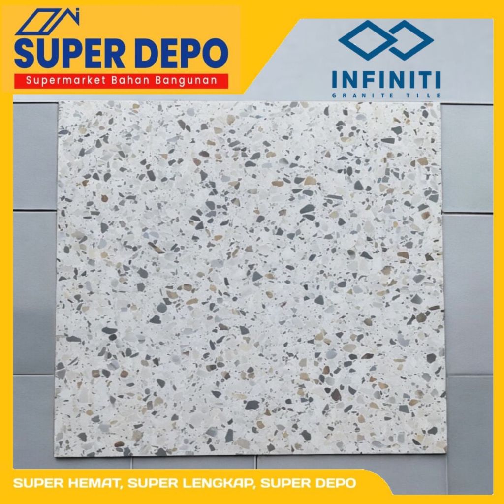 Jual GRANITE INFINITI TERRAZZO VENICE WHITE MATT 60X60 | Shopee Indonesia