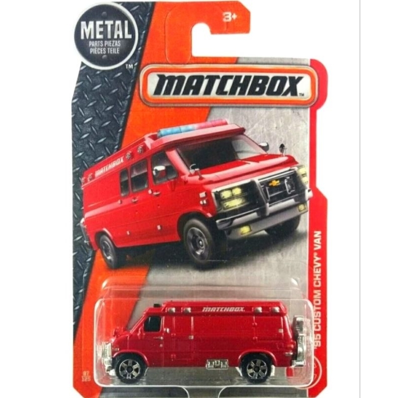 Jual Matchbox 1995 Custom Chevy Van Red with Bike | Shopee Indonesia
