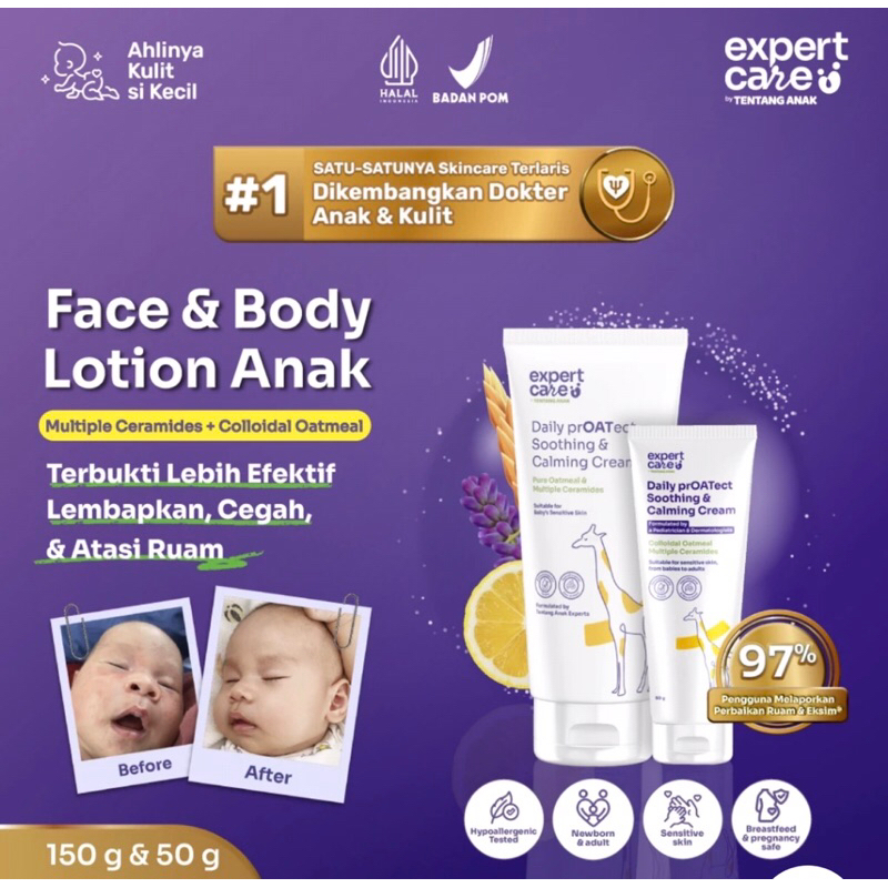 Jual Expert Care Daily Proatect Soothing & Calming Cream | Face & Body ...