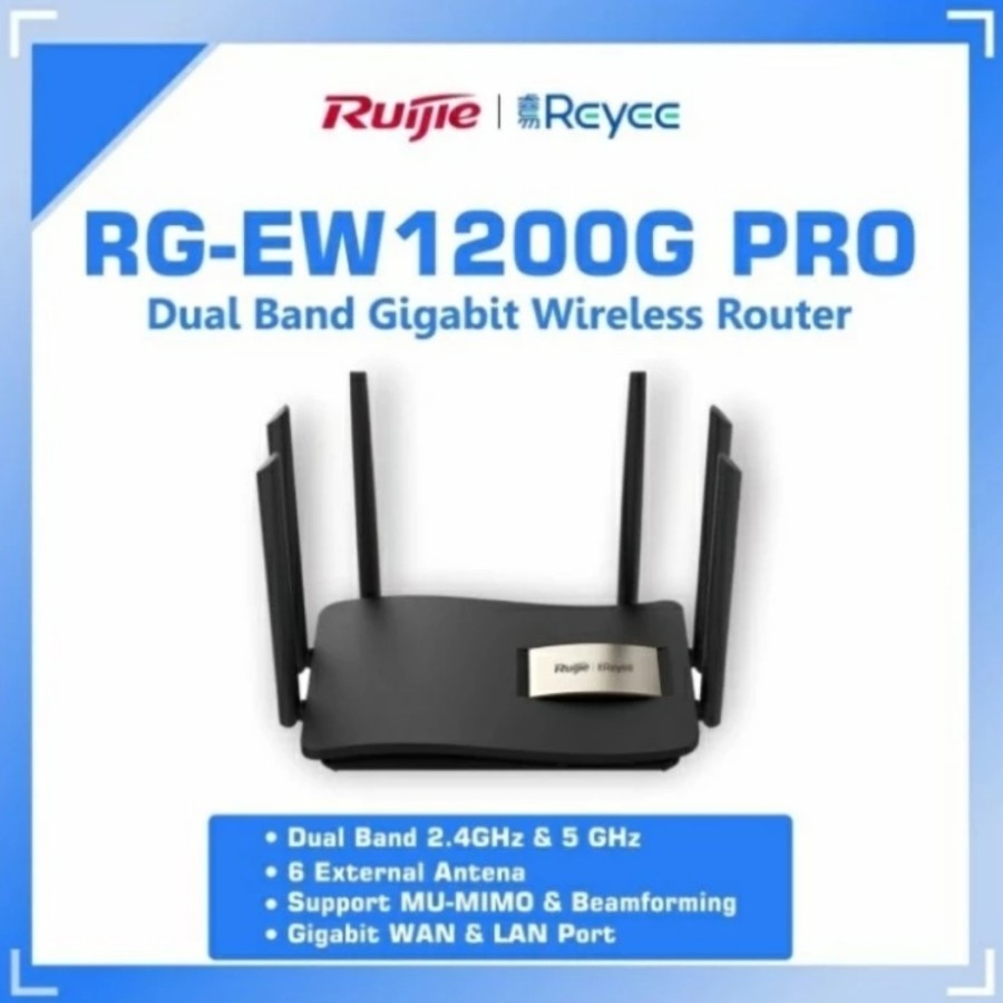 Jual Ruijie Reyee RG EW1200G Pro 1300m Dual Band Gigabit Wireles Router ...