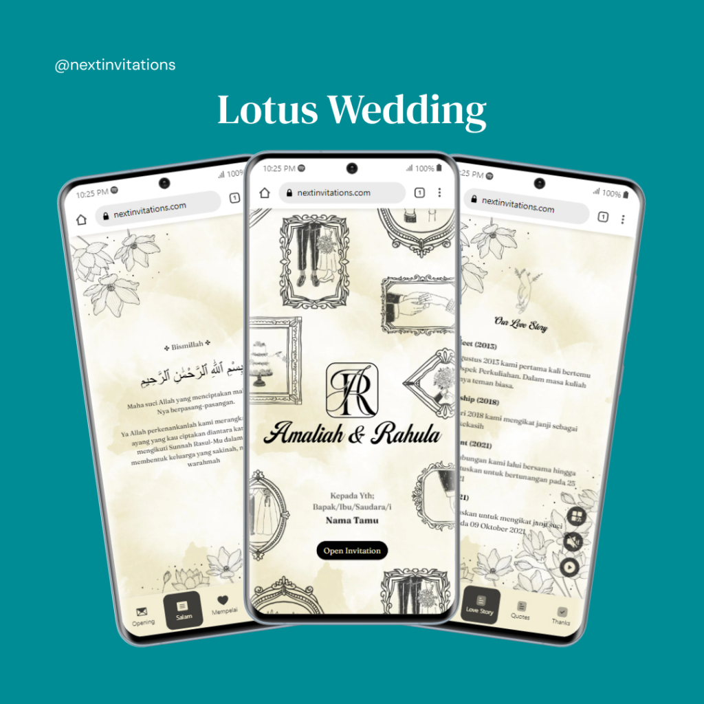 Jual Undangan Website Pernikahan Syar'i Unik Aesthetic | Undangan ...