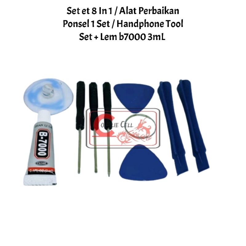 Jual ALAT TOOLS Obeng Hp Set 8 In 1 / Alat Perbaikan Ponsel 1 Set / Handphone Tool Set + Lem ...