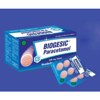 Jual BIOGESIC 500MG 4 TAB STRIP | Shopee Indonesia