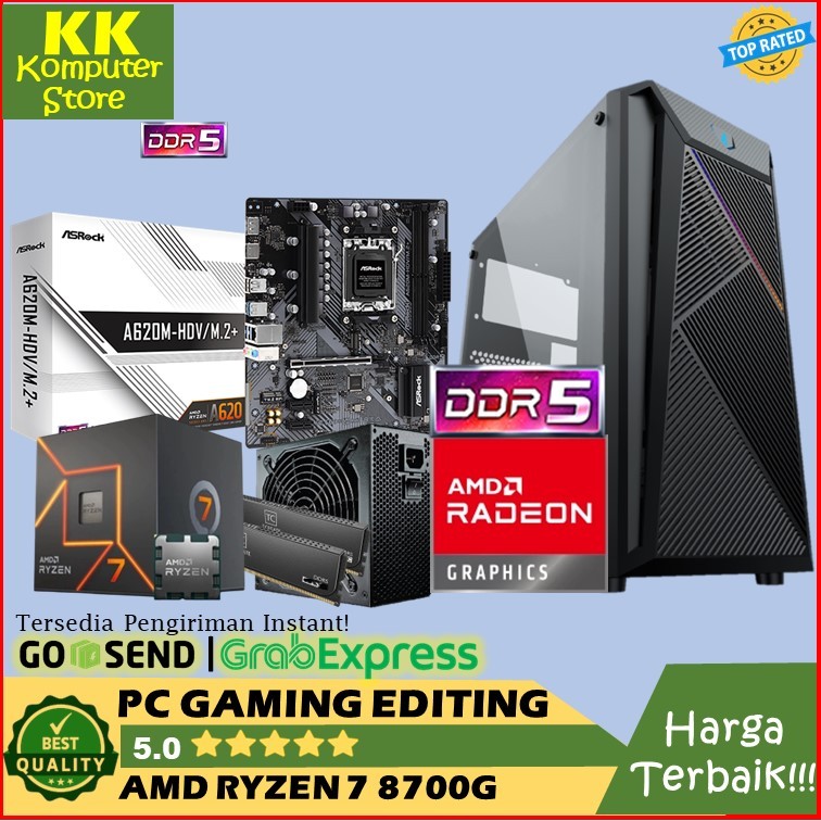 Jual Pc Gaming Streaming Amd Ryzen 7 8700g | Ram DDR5 5600Mhz [ Pc ...