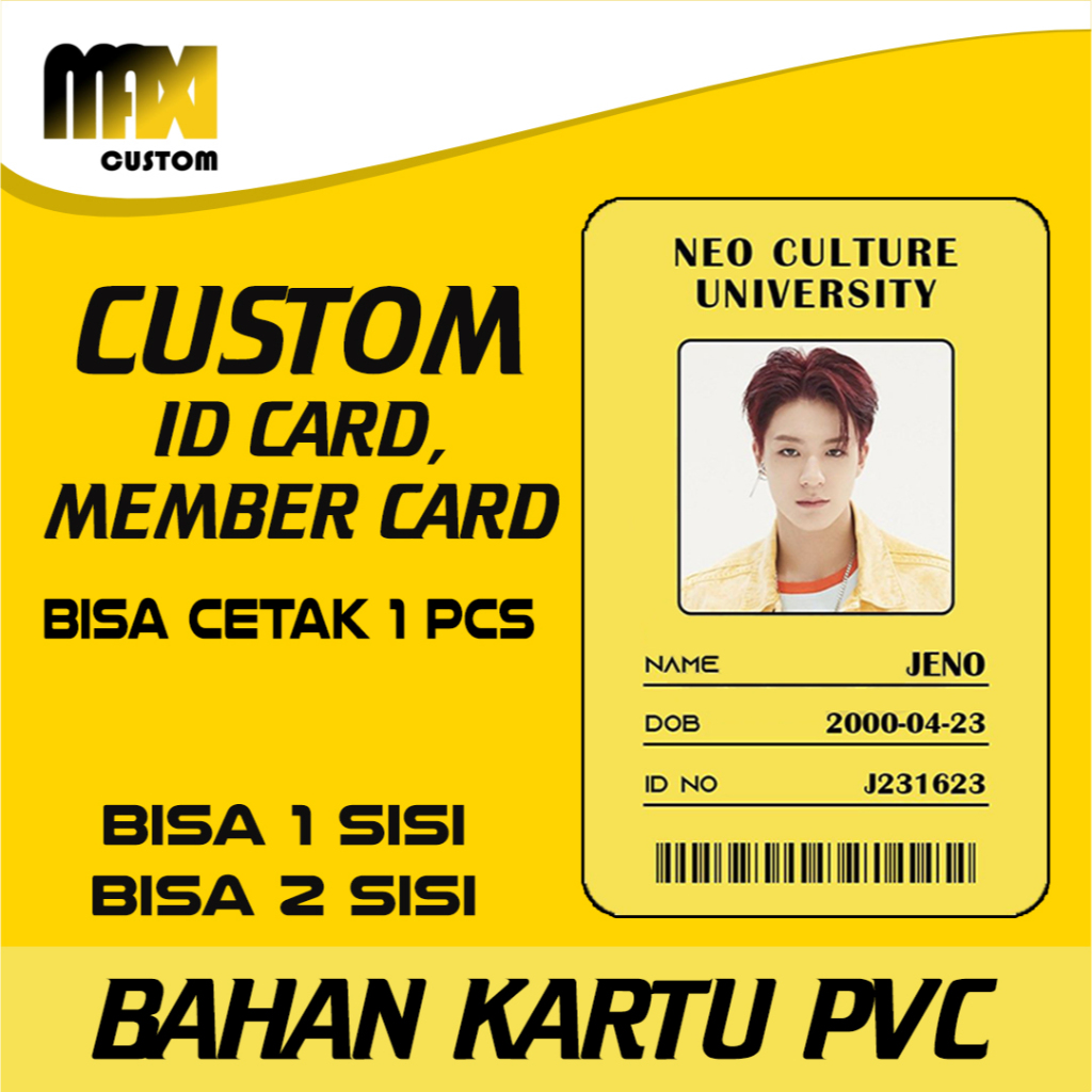 Jual Cetak Kartu Id card Custom 1 muka / Print Idcard 2 Sisi - ID Card Saja, 1 Sisi | Shopee ...