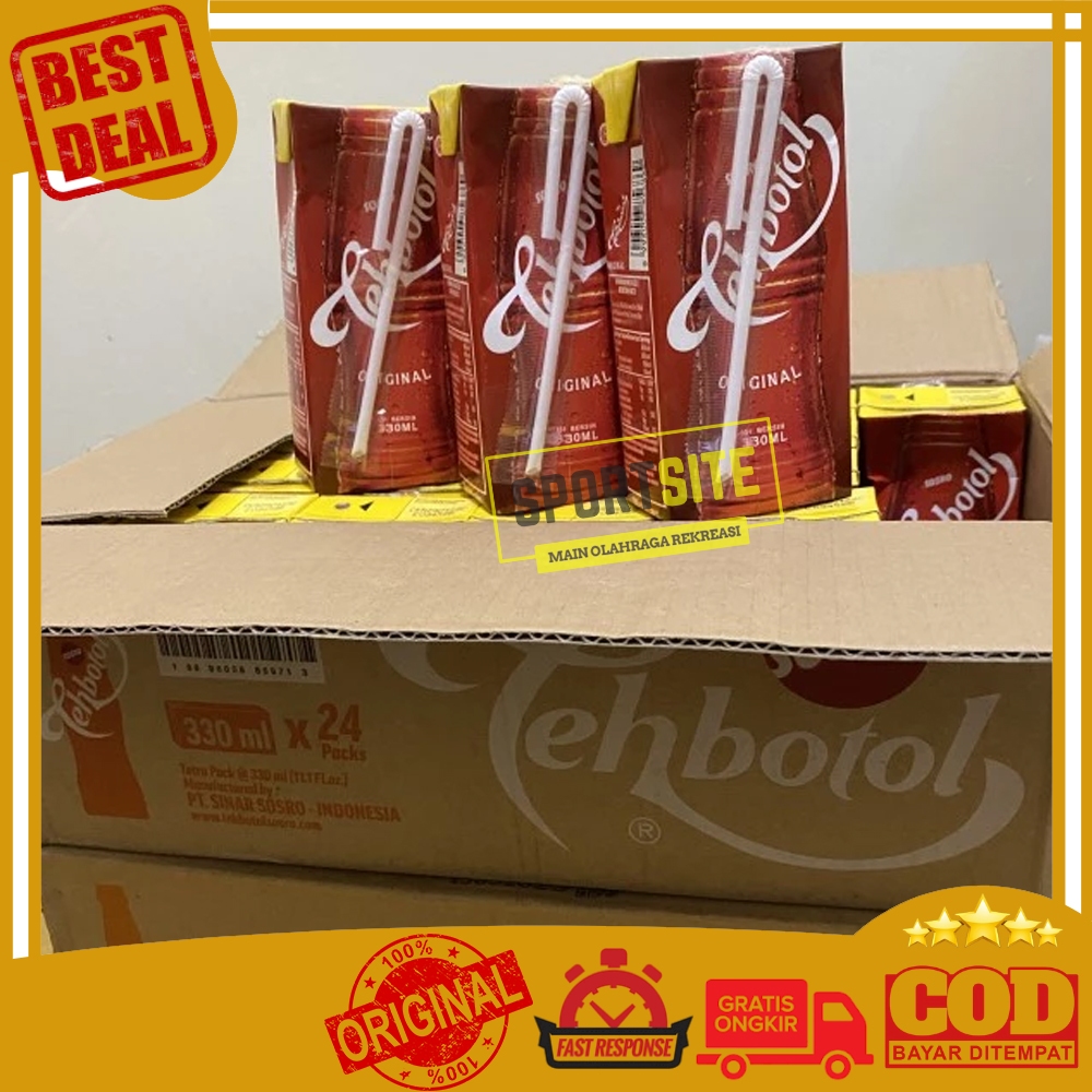 Jual Teh Botol Sosro Kotak 330 ml TehBotol 330ml Dus Box Karton isi 24pcs Minuman Original ...