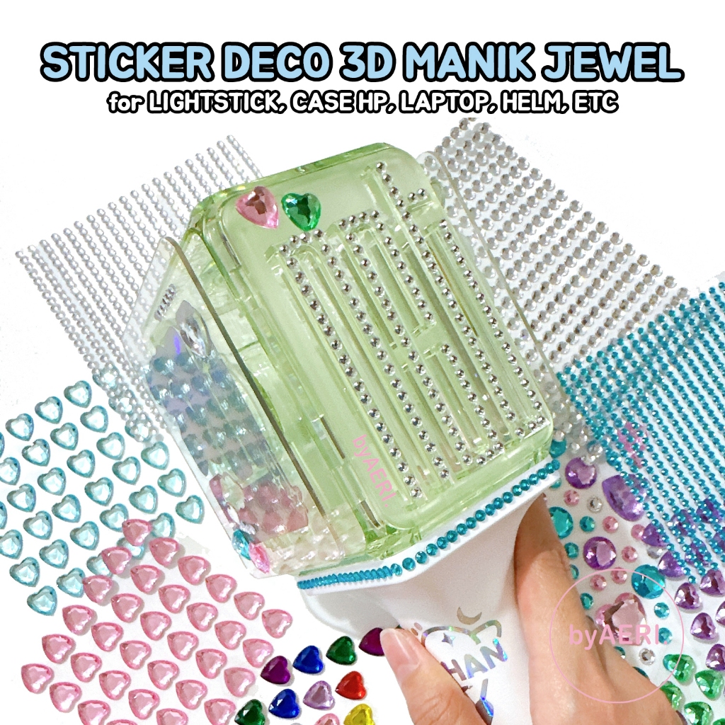 Jual STICKER DECO 3D MANIK JEWEL for LIGHTSTICK KPOP (stiker love ...