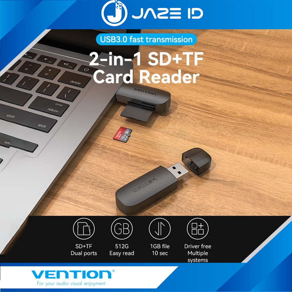 Jual Vention Card Reader Micro SD TF Card USB A Memory Card Adapter ...
