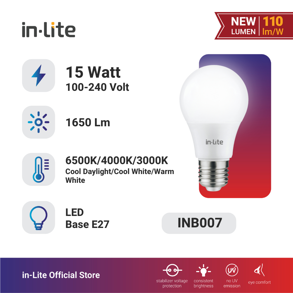 Jual in-Lite Lampu Bohlam LED 15 Watt | Shopee Indonesia