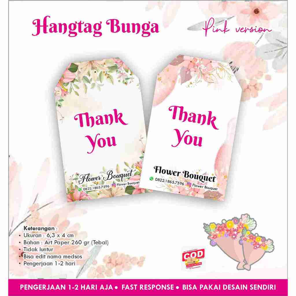 Jual Hangtag Flower / Bunga / Price Tag / Label PINK version | Shopee ...