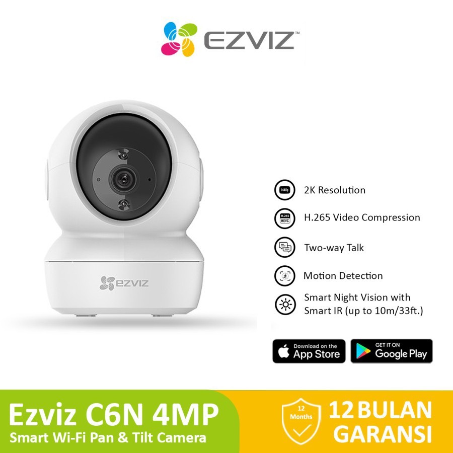Jual EZVIZ C6N Smart Wifi Pan Tilt IP Camera 2MP / 4MP CCTV | Shopee ...