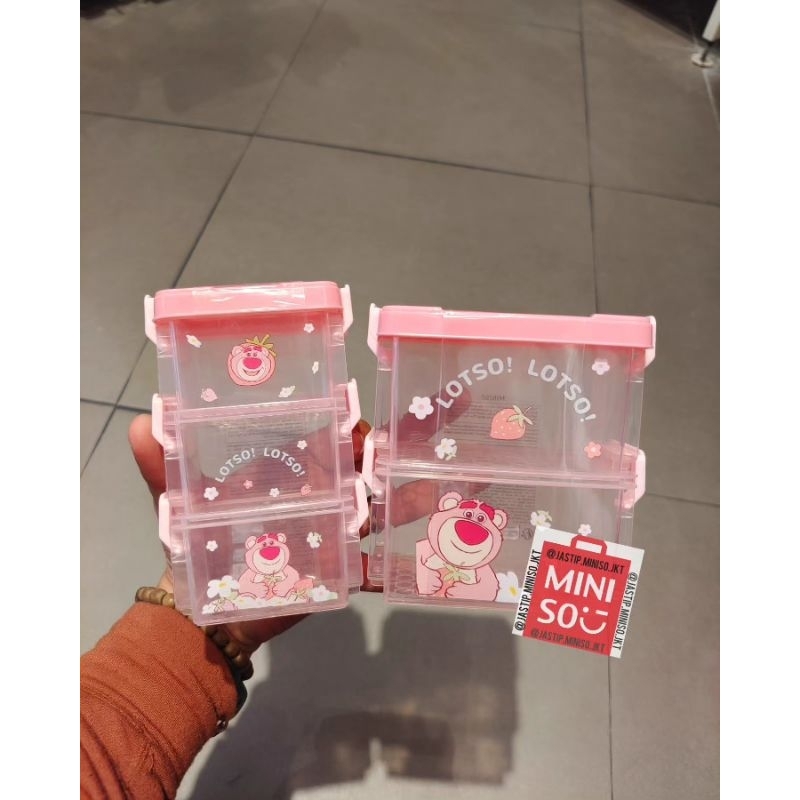 Jual MINISO 🆕 Storage Box DISNEY LOTSO Food Themes Collection (2 Layers ...