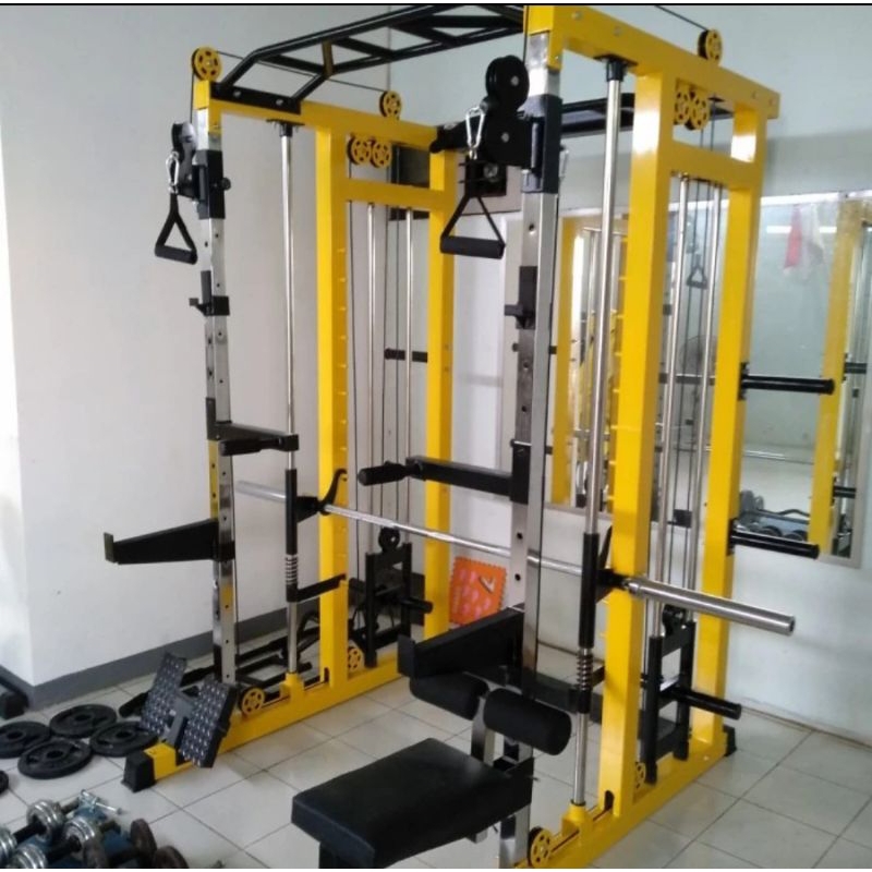 Jual Smith Machine Machin Cable Crossover Fitness Fitnes | Shopee Indonesia