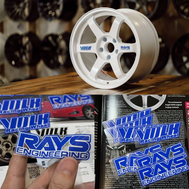 Jual Sticker VOLK RAYS TE37 white bahan print like ori | Shopee Indonesia