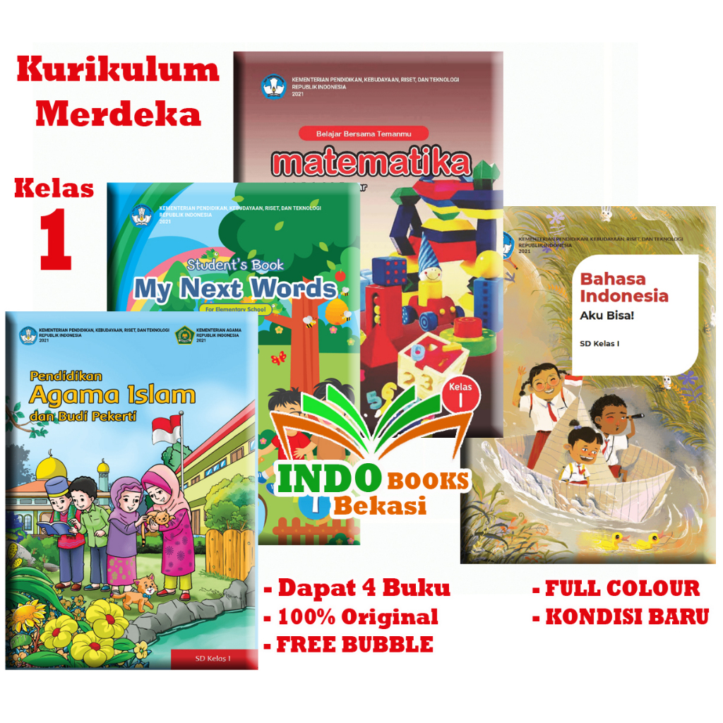 Jual BUKU KELAS 1 SD (PAKET LENGKAP 4 BUKU) - KURIKULUM MERDEKA | Shopee Indonesia