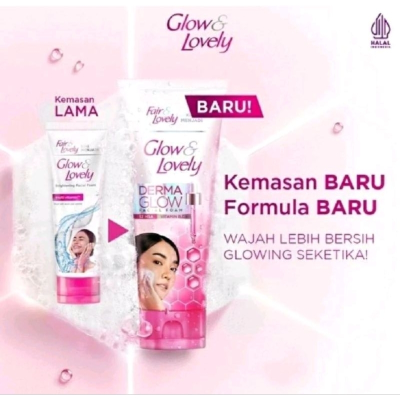 Jual SABUN Fair & Lovely -KEMASAN BARU Glow & Lovely Facial Foam 100g ...