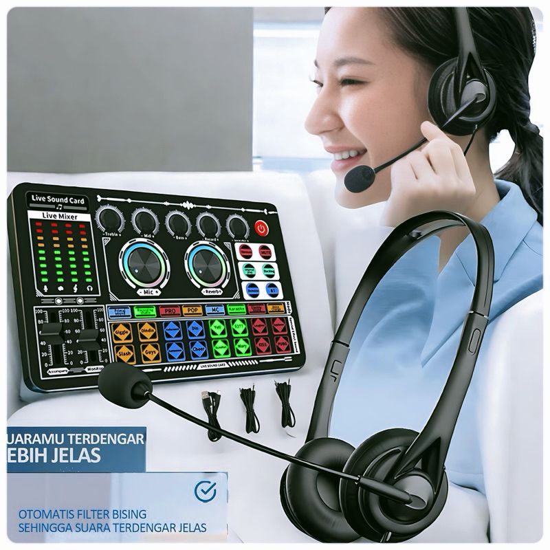 Jual Paket Sound Card F999-SY490 Set Peralatan Live Streaming dan ...