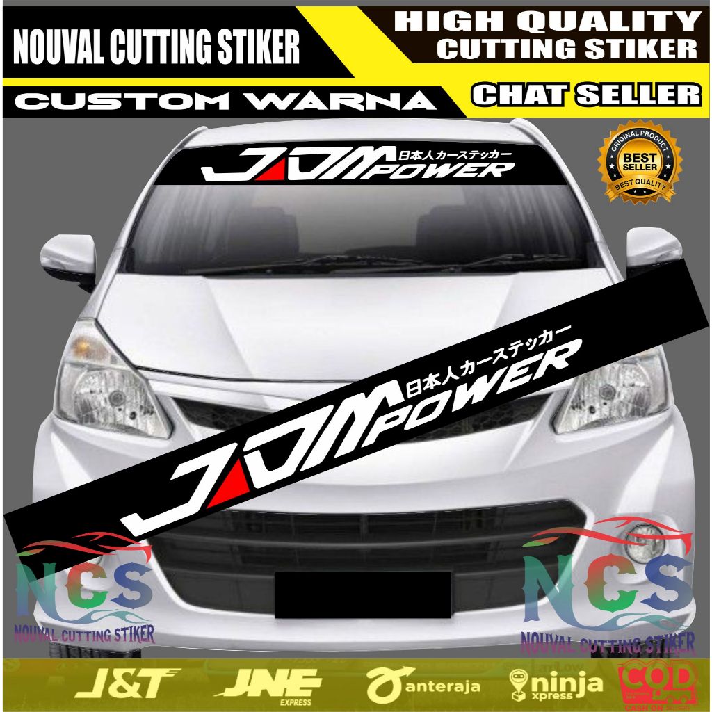 Jual Stiker Kaca Mobil Depan Jdm Power Bisa Costum Dan Request Bisa ...