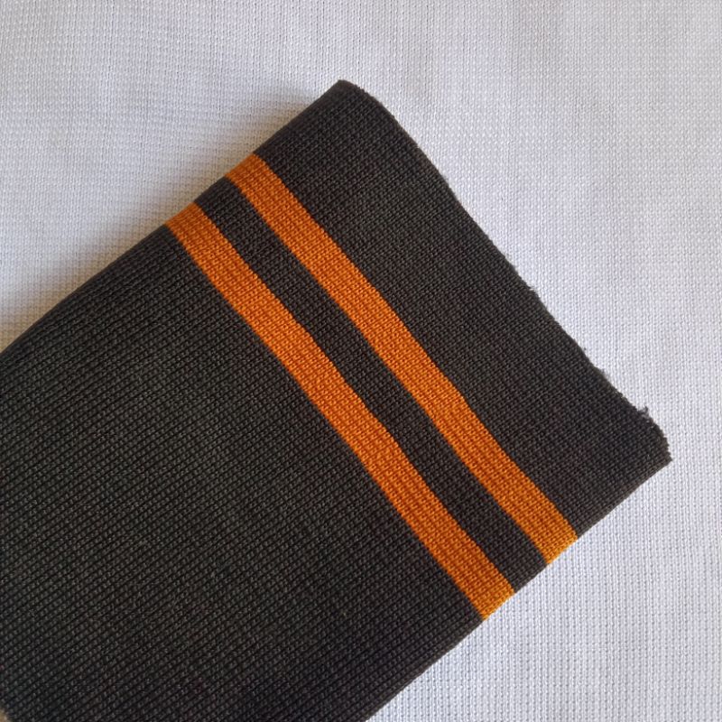 Jual Kain Rib/Bur warna dasar hitam strip polos manset jaket polyester ...
