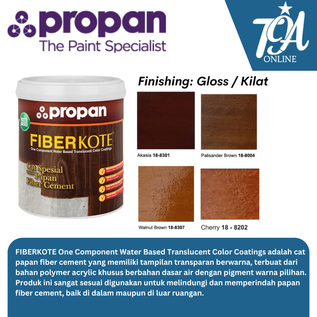 Jual PROPAN Fiberkote Cat Papan Fiber Cement Tampilan Gloss 1L | Shopee ...