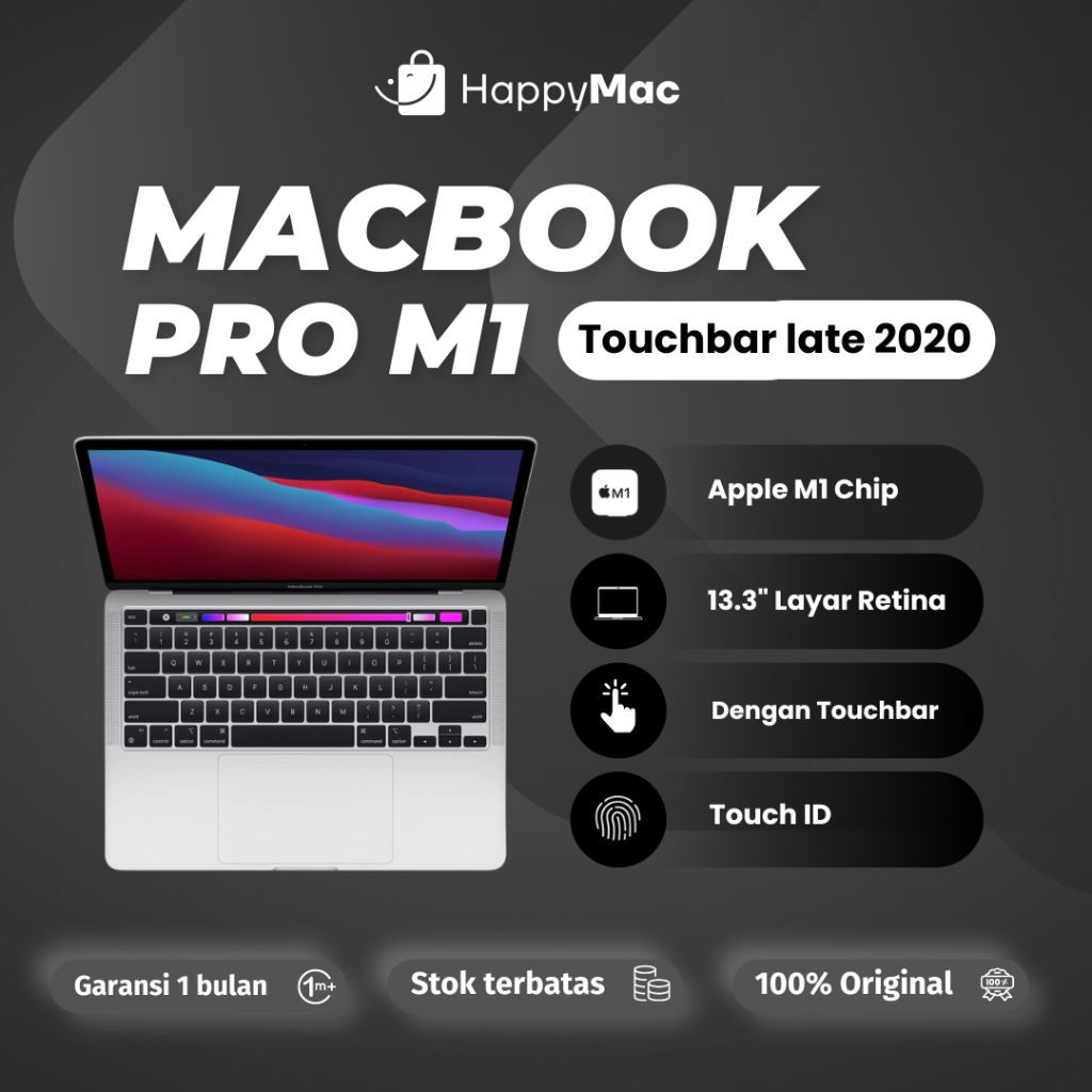 Jual Macbook Pro M1 Chip 2020 13 Inch 256gb 512gb Second Original Bergaransi Space Grey Silver ...