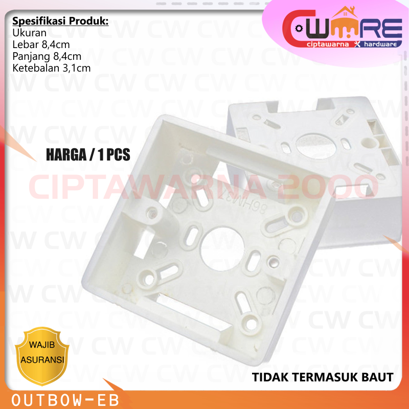 Jual Kotak Outbow Exit Button Plastik Besar Out Bow Access Switch Box ...