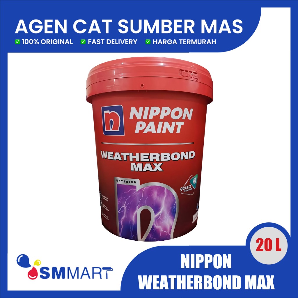 Jual NIPPON WEATHERBOND MAX CAT EXTERIOR PREMIUM WARNA BRILLIANT WHITE ...