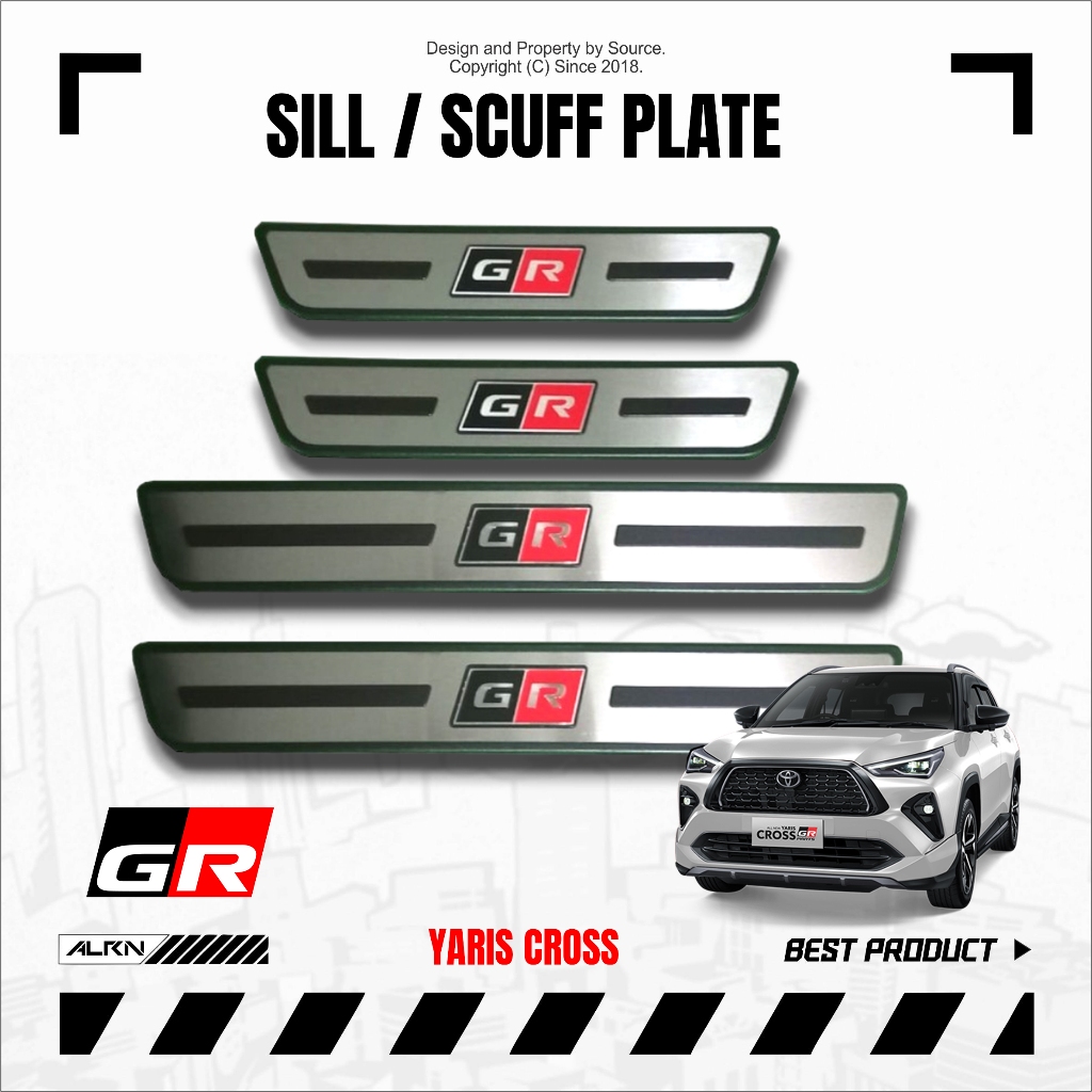 Jual SILL / SCUFF PLATE DOOR SIDE GR SPORT YARIS CROSS | Shopee Indonesia