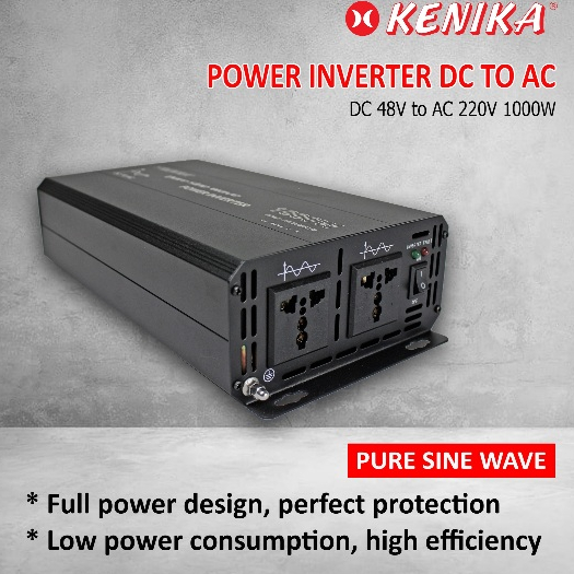 Jual KENIKA POWER INVERTER PURE SINE WAVE DC 48V to 220V AC 1000 W PSW ...