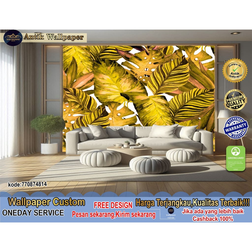 Jual WALLPAPER CUSTOM 3D TEMA TROPICAL | TUMBUHAN | ADEM | BISA REQUEST ...